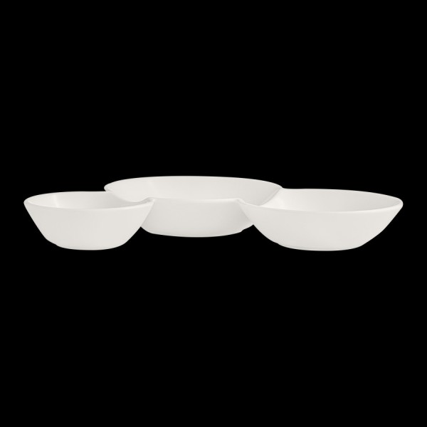 White Album - 3 Compartments Gourmet Sauce Dish - 51109ST3265